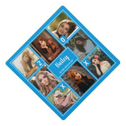 Photo Collage & Class Year Blue Graduation Cap Topper | Zazzle