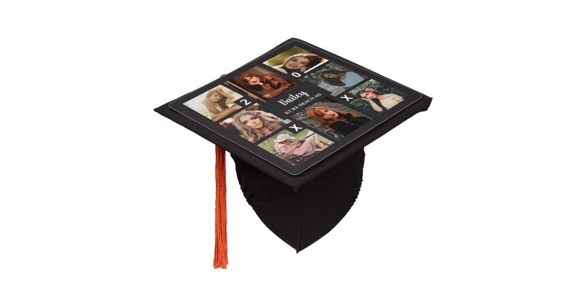 Photo Collage & Class Year Graduation Cap Topper | Zazzle