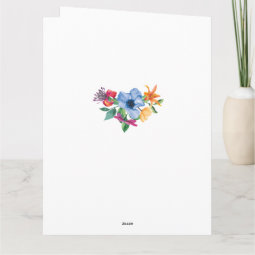 Photo Collage Colorful Floral Editable Card | Zazzle