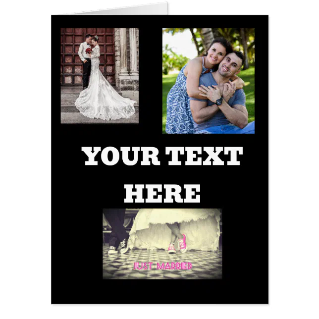 PHOTO COLLAGE CUSTOM BIG BIGGEST GREETING CARD Zazzle photo-collage-custom-big-biggest-greeting-card-zazzle