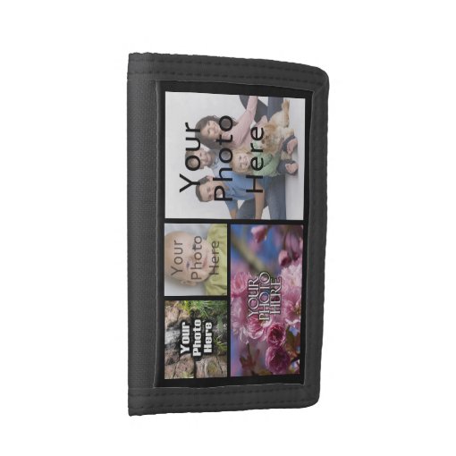 Photo Collage Custom Digital Picture Trifold Wallet | Zazzle