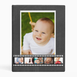 Photo Collage Custom Personalized Photo Reel Mini Binder | Zazzle