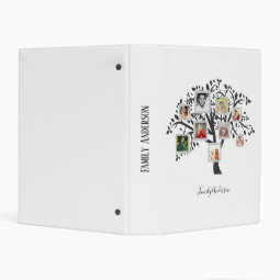 Photo Collage Family Tree Template Personalized Mini Binder | Zazzle