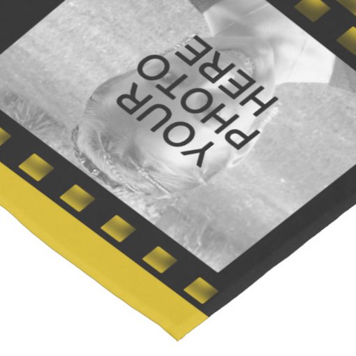 Photo Collage Film Strip Movie Reel Short Table Runner | Zazzle