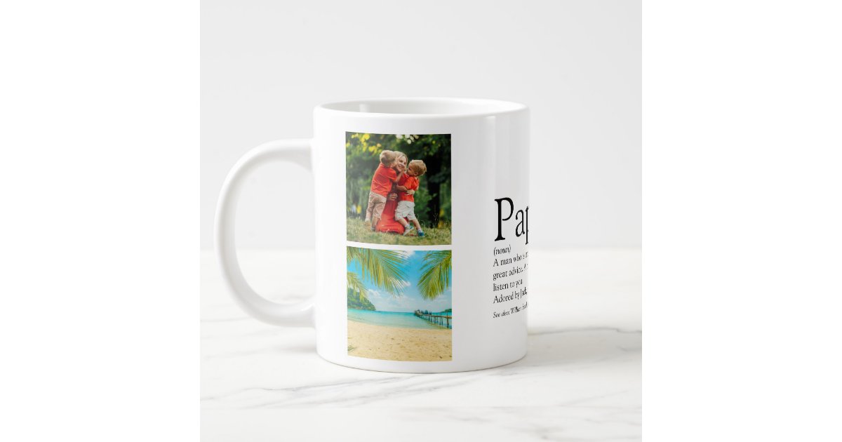 Photo Collage Fun Cool Dad Daddy Father Definition Giant Coffee Mug ...