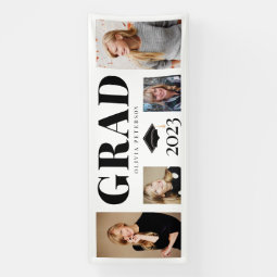 Photo Collage Graduate Class of 2023 Banner | Zazzle