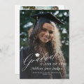 Photo collage graduate script modern graduation announcement | Zazzle