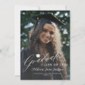 Photo collage graduate script modern graduation announcement | Zazzle