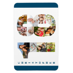 Photo Collage in Number 18 - 18th Birthday Magnet | Zazzle