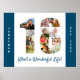 Photo Collage in Number 18 Shape for 18th Birthday Poster | Zazzle