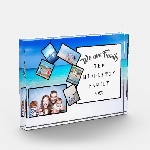 Photo Collage Keepsake Ocean Beach We are Family | Zazzle