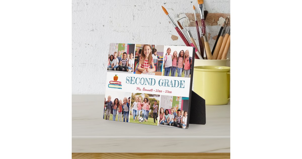 Photo Collage Kids School Year Keepsake Plaque | Zazzle