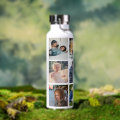 Photo collage monogram personalized modern water bottle | Zazzle