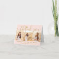 Photo Collage New Address Blush & Gold Graduation Thank You Card | Zazzle