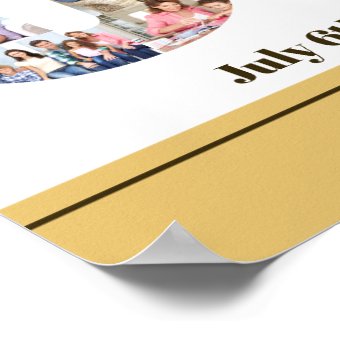 Photo Collage Number 50 Custom 50th Birthday Poster | Zazzle