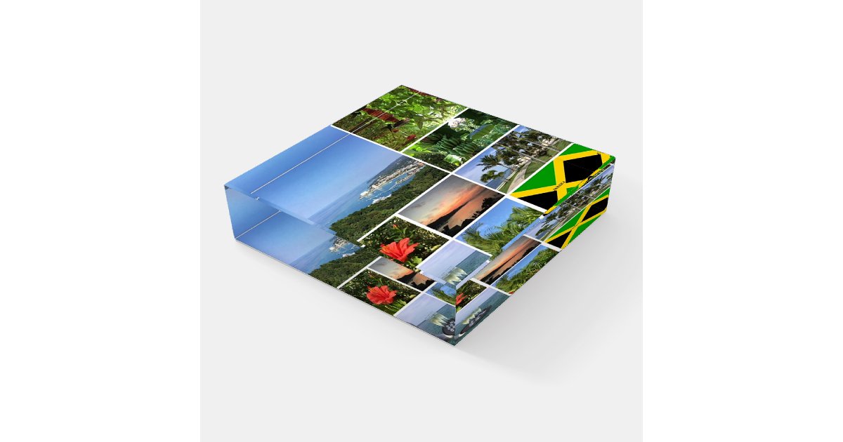 Photo Collage of Jamaica Paperweight | Zazzle
