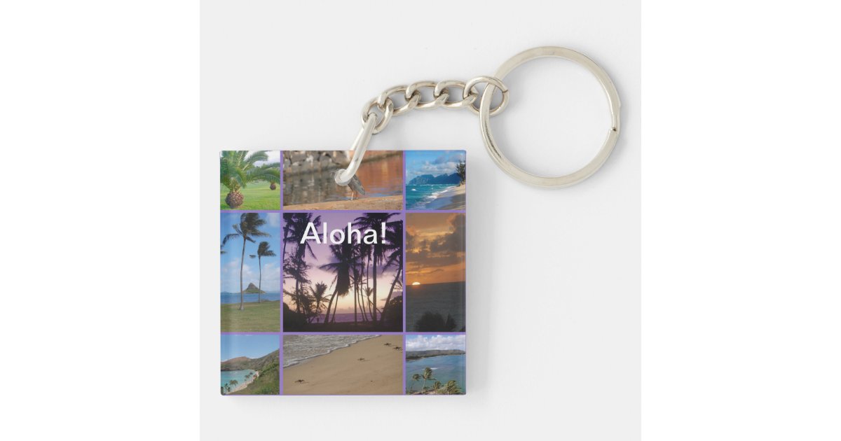 Photo Collage of Oahu, Hawaii Keychain | Zazzle