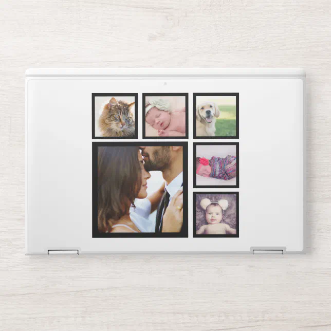 Photo Collage Personalized 6 Photograph Template HP Laptop Skin | Zazzle