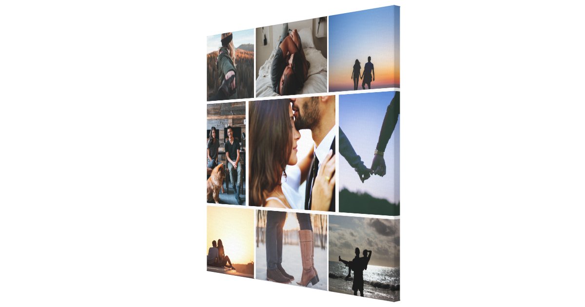 Photo Collage Personalized Canvas Print | Zazzle