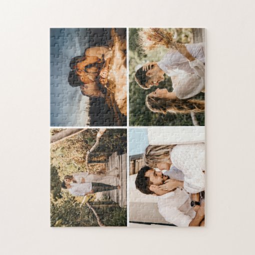 Photo Collage Personalized Couple Jigsaw Puzzle | Zazzle