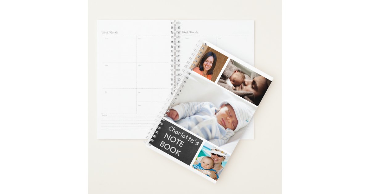 Photo Collage Personalized Custom Planner | Zazzle