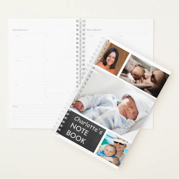 Photo Collage Personalized Custom Planner | Zazzle