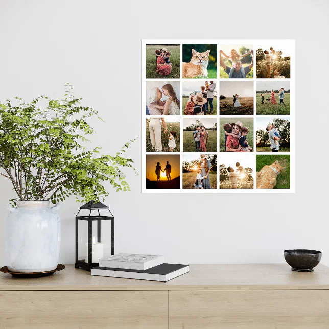 Photo Collage Personalized Family Poster | Zazzle