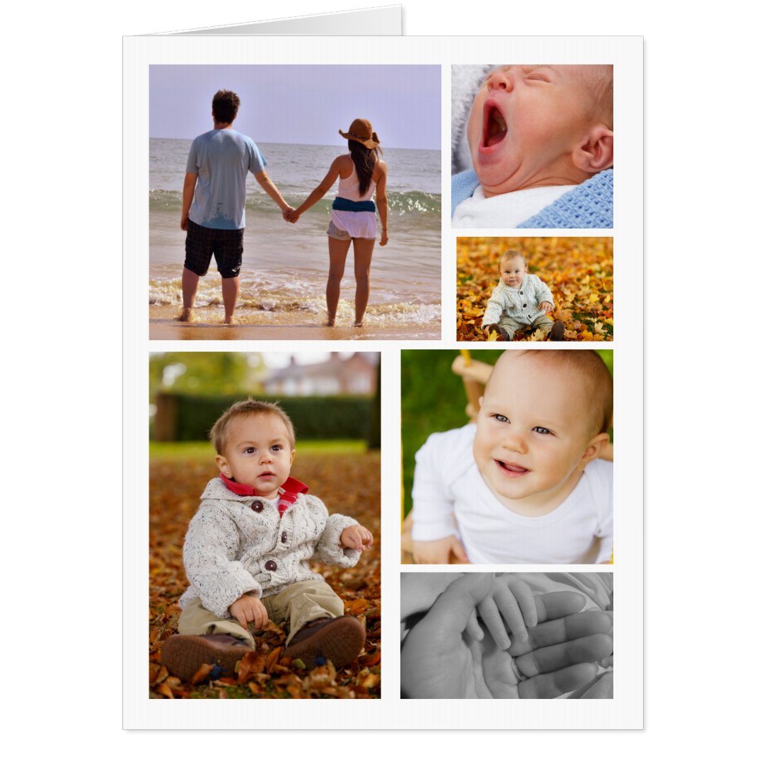 Photo Collage Personalized Unique Card | Zazzle