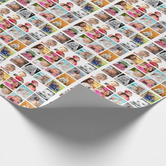 Photo Collage Personalized Wrapping Paper | Zazzle