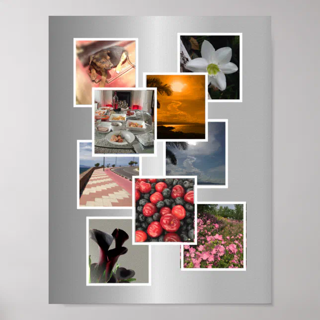 Photo Collage Picture Frame Design Poster | Zazzle