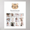 Photo Collage Poster - Tiger Face | Zazzle