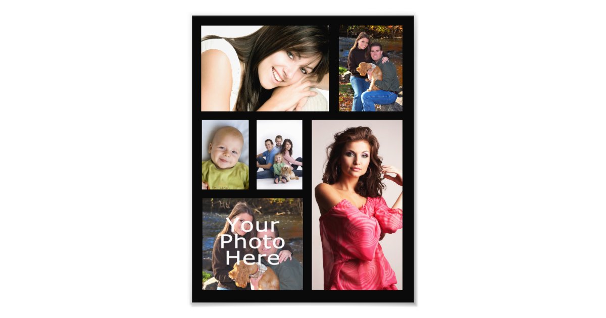 Photo Collage Print, Six Pictures | Zazzle