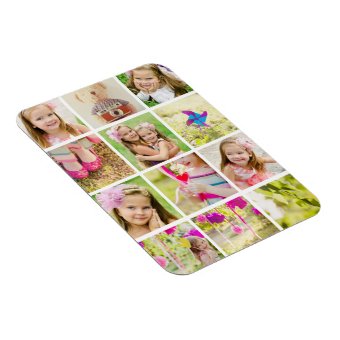 Photo Collage Template Personalized Magnet | Zazzle
