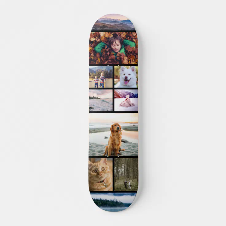 Photo Collage Template Skateboard | Zazzle