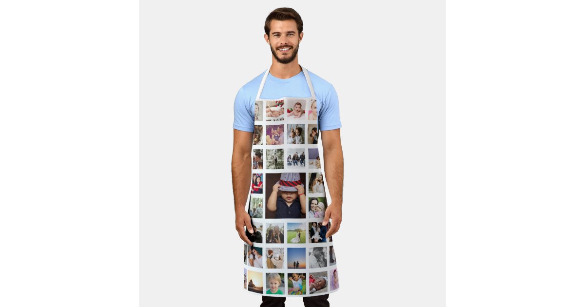 Photo Collage Unique Personalized Apron | Zazzle
