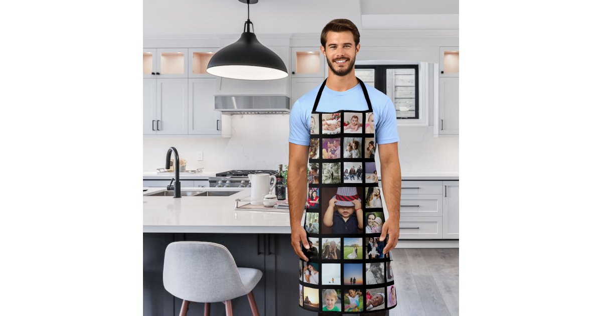 Photo Collage Unique Personalized Apron | Zazzle