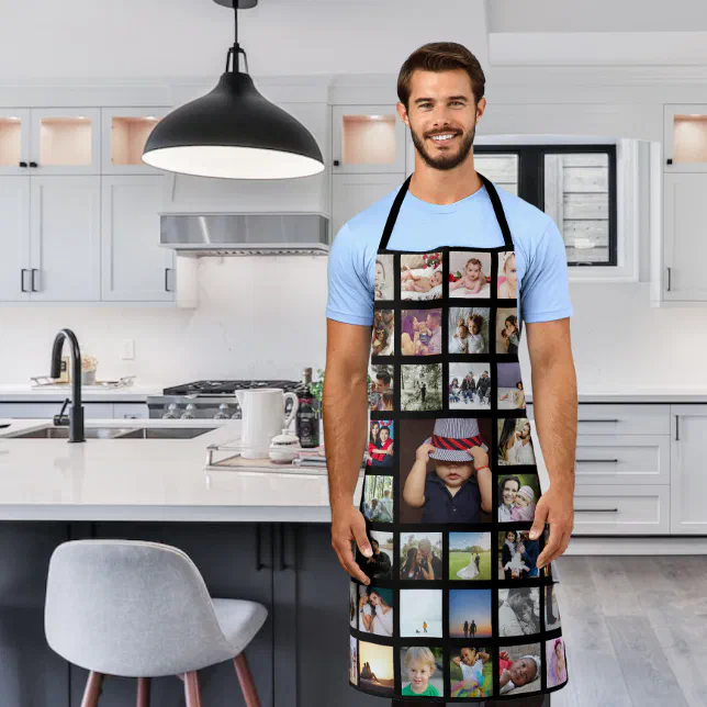 Photo Collage Unique Personalized Apron | Zazzle