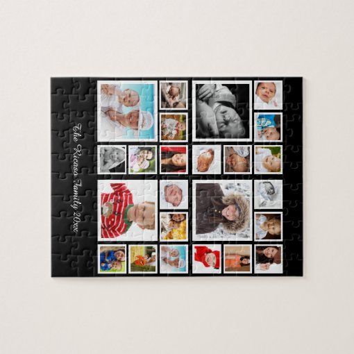 Photo Collage unique personalized DIY Jigsaw Puzzle | Zazzle