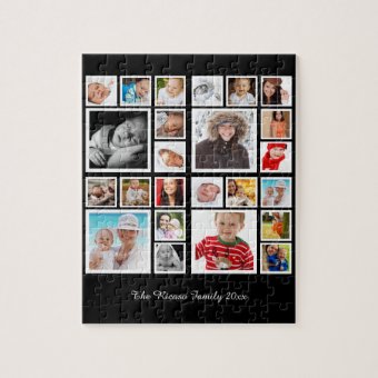 Photo Collage unique personalized DIY Jigsaw Puzzle | Zazzle