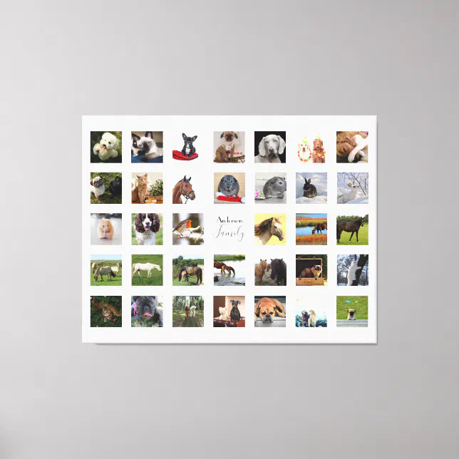 PHOTO COLLAGE WALL ART -34 Square Photos Instagram | Zazzle