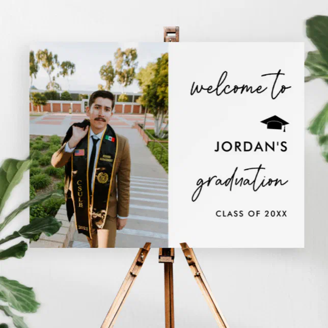 Photo College Graduation Party Welcome Sign | Zazzle
