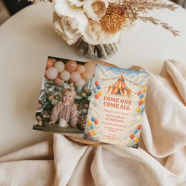 Photo Come One Come All Circus Birthday Invitation | Zazzle