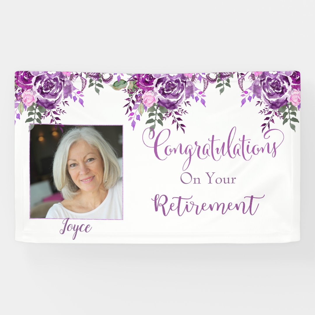 Photo Congratulations on Your Retirement Banner | Zazzle