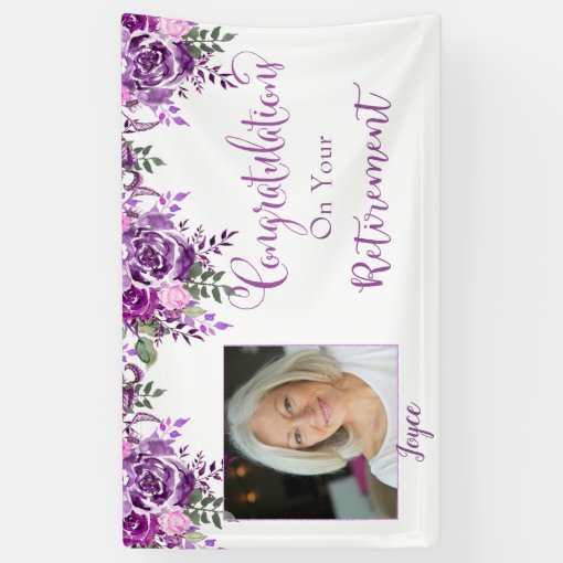 Photo Congratulations on Your Retirement Banner | Zazzle