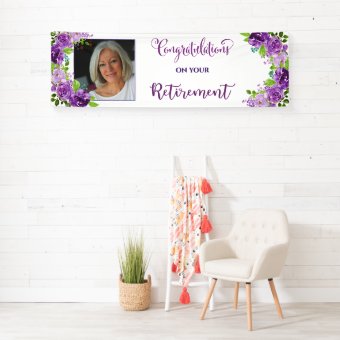 Photo Congratulations on Your Retirement Banner | Zazzle