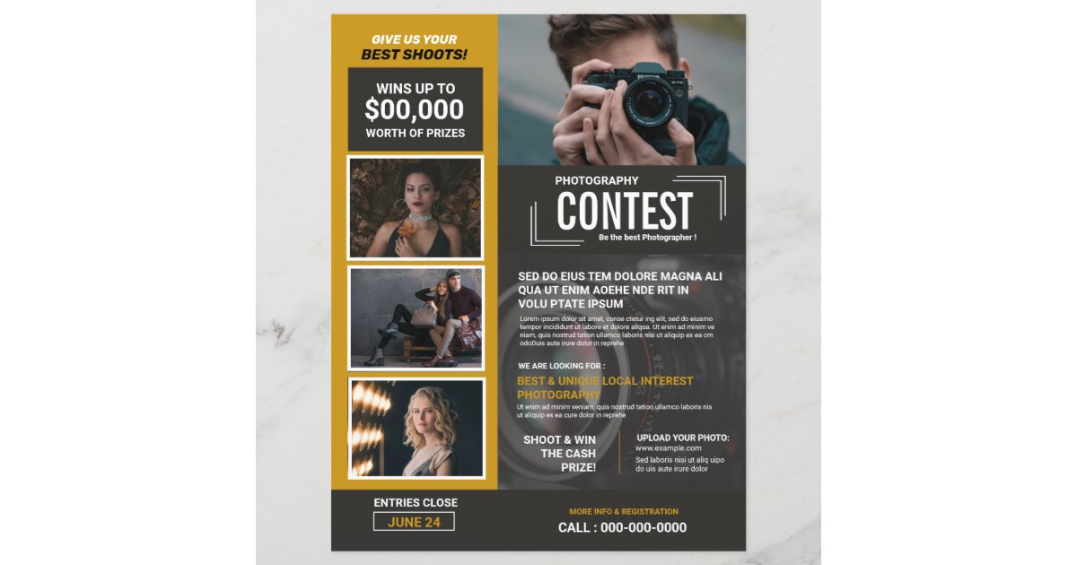Photo Contest Flyer Template | Zazzle