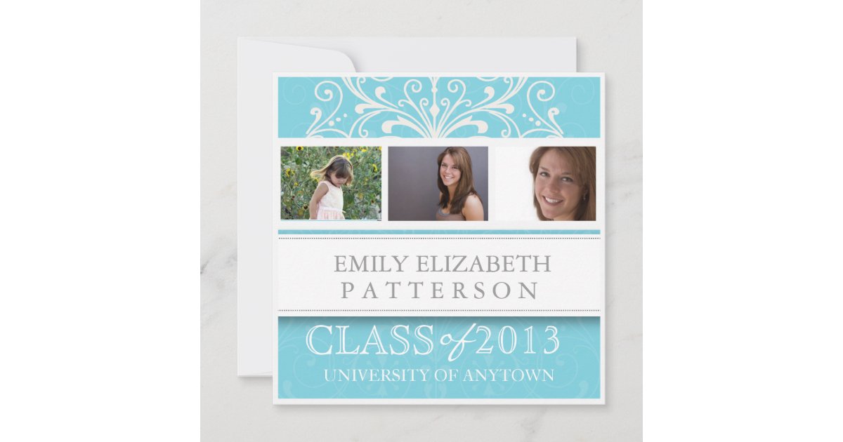 Photo Custom Vintage Graduation Invitation | Zazzle