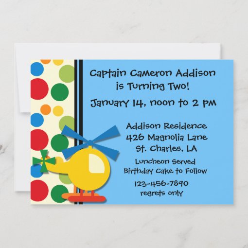 Photo Customized Aviation Birthday Invitation | Zazzle