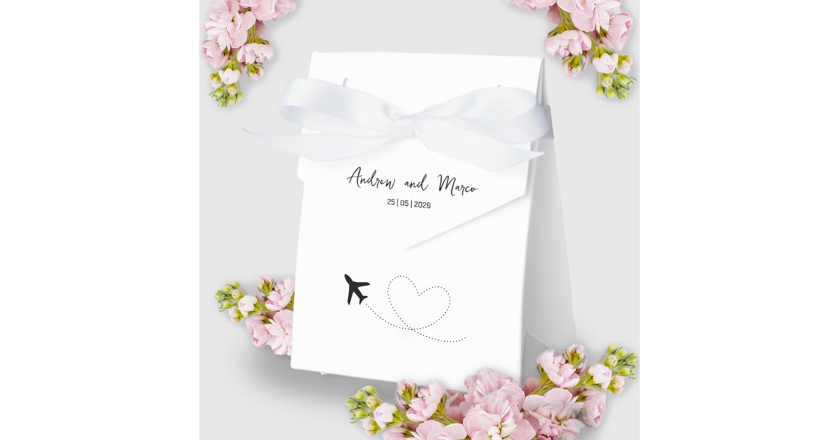 Photo Destination Boarding Pass Wedding Favor Boxes | Zazzle