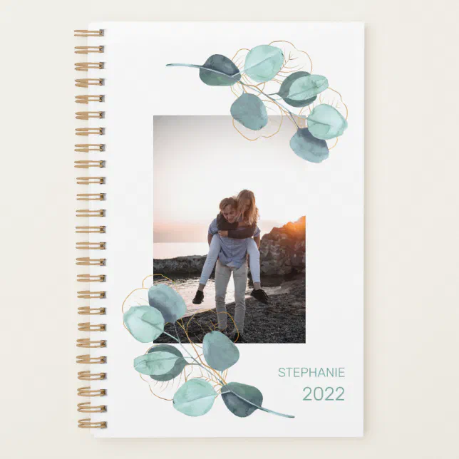 Photo Eucalyptus 2022 Calendar Personalized Planne Planner | Zazzle